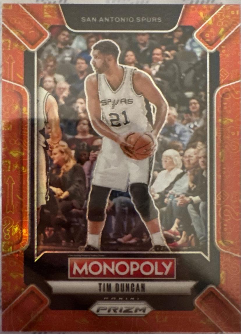 Tim Duncan [Orange] #LEG5 Prices | 2024 Panini Prizm Monopoly Legends ...