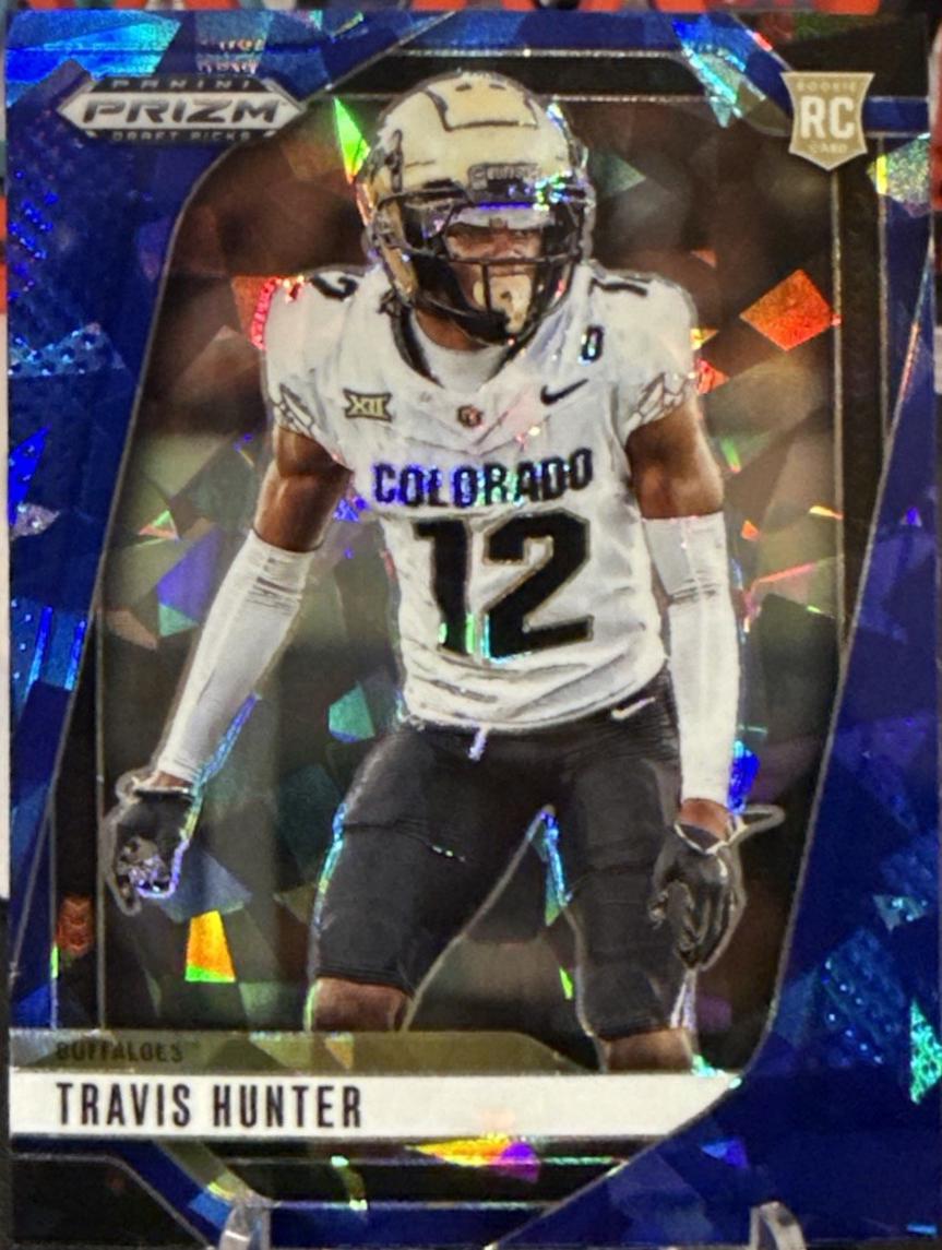 Travis Hunter [Blue Ice] #21 Prices | 2025 Panini Prizm Draft Picks ...