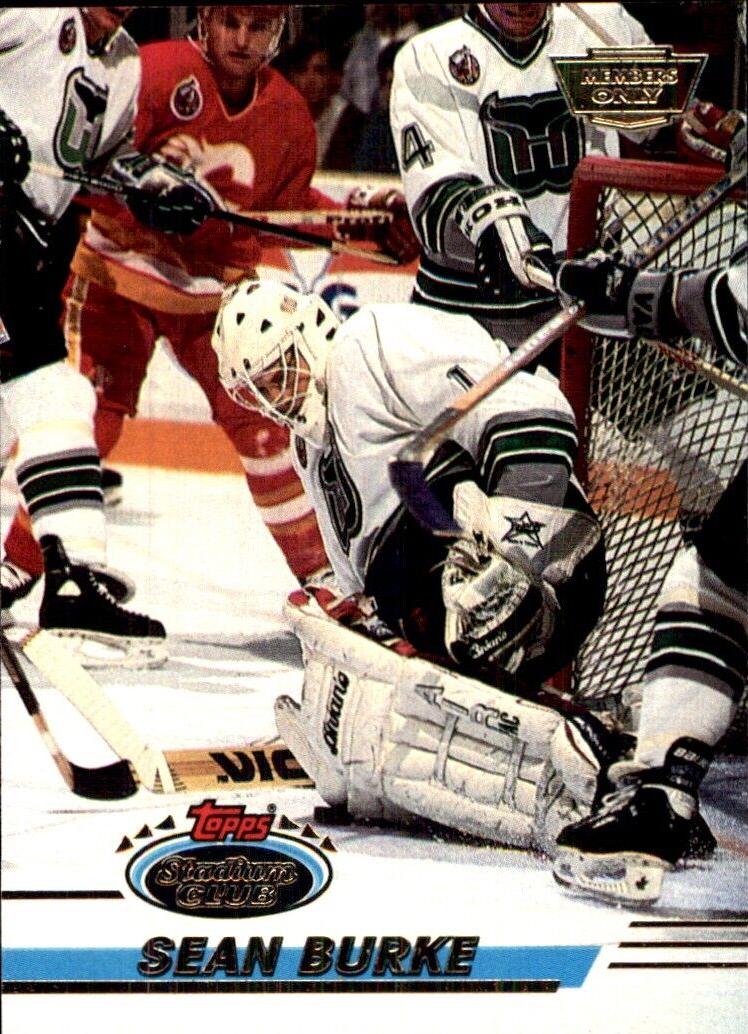 Sean Burke [Members Only] #207 Prices | 1993 Stadium Club | Hockey Cards