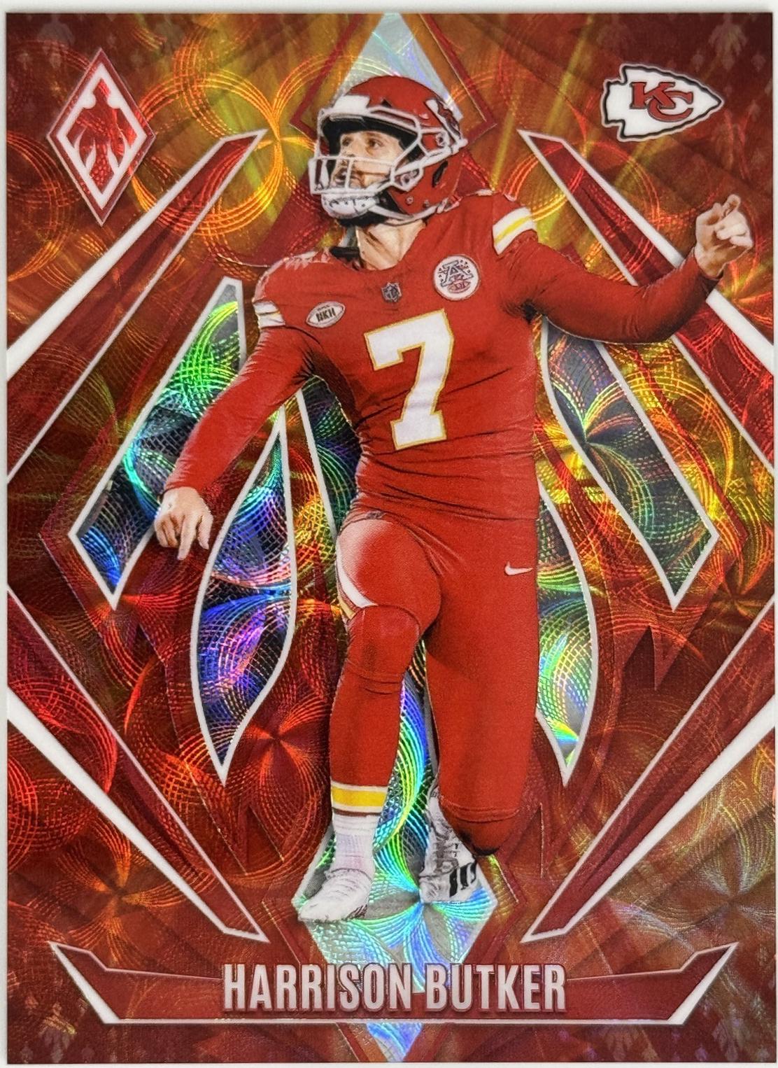 Harrison Butker [FireBurst] #66 Prices | 2024 Panini Phoenix | Football ...