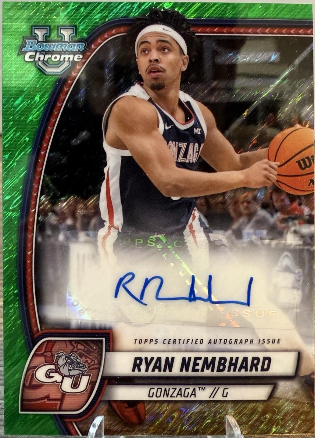 Ryan Nembhard [Green Shimmer Refractor Autograph] #72 Prices | 2024 ...