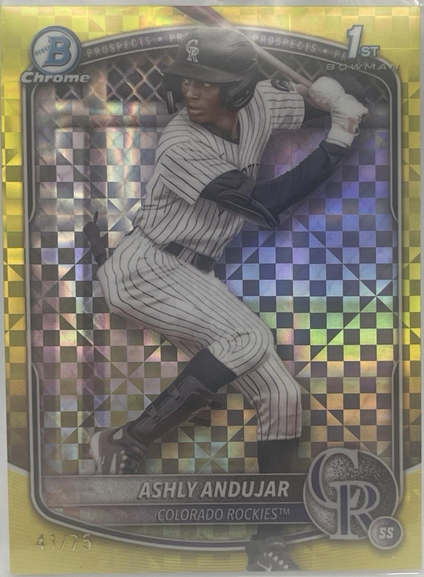 Ashly Andujar [Yellow X-Fractor] #BCP-20 Prices | 2025 Bowman Chrome ...