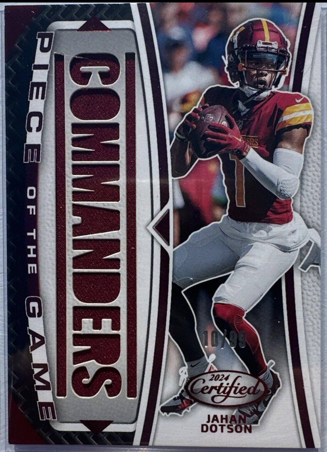 Jahan Dotson [Red] #POG-JDN Prices | 2024 Panini Certified Piece of the ...