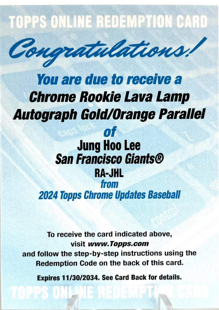 Jung Hoo Lee [Lava Lamp Magenta Purple] #RA-JHL Prices | 2024 Topps ...