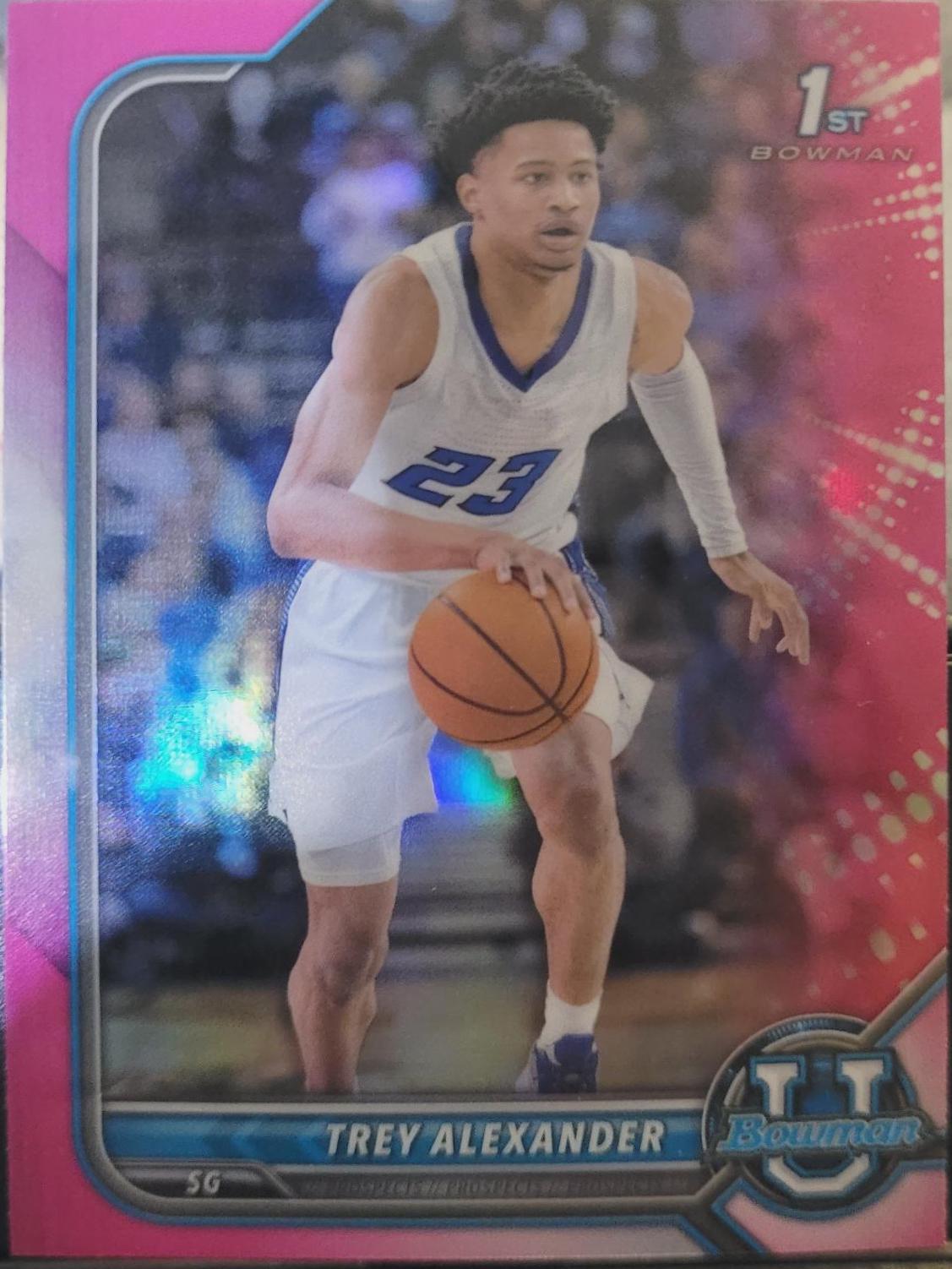 Trey Alexander [Chrome Pink Refractor] #14 Prices | 2021 Bowman ...