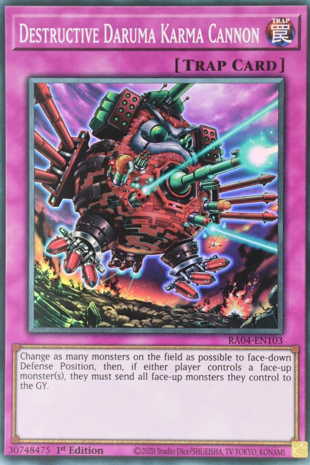 Destructive Daruma Karma Cannon [Super Rare] RA04-EN103 Prices | YuGiOh ...