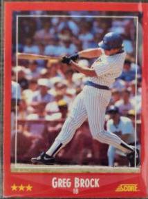 Greg Brock #234 Prices | 1988 Score | Baseball Cards