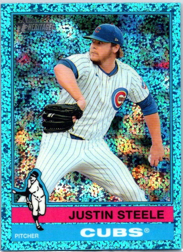 Justin Steele [Light Blue Sparkle] #403 Prices | 2025 Topps Heritage ...