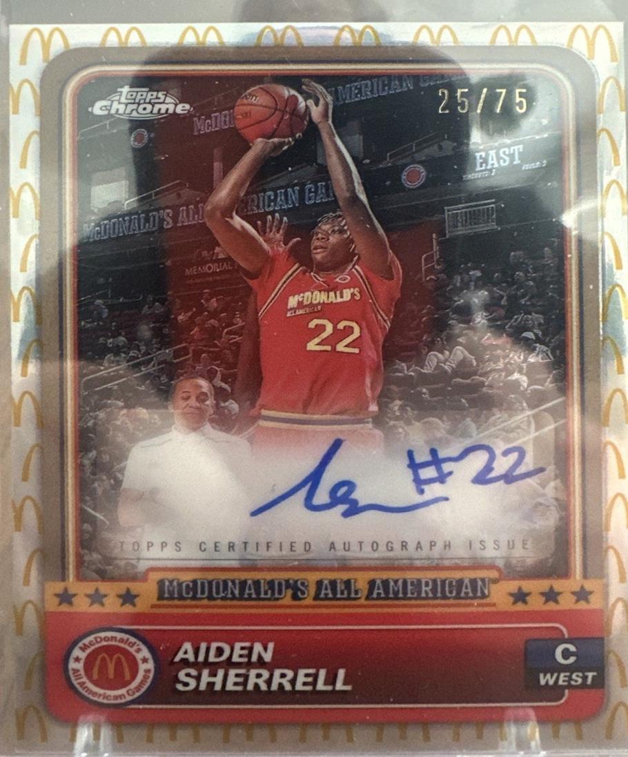Aiden Sherrell [McDonald's Logo Autograph Refractor] #42 Prices | 2024 ...