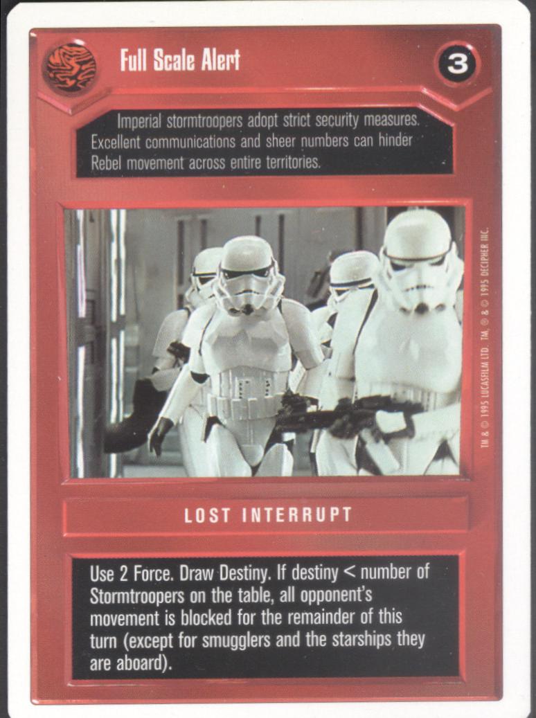 Full Scale Alert Prices | Star Wars CCG Premiere | Star Wars Cards
