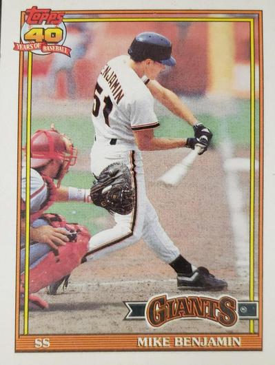 Mike Benjamin | Ungraded | 1991 Topps