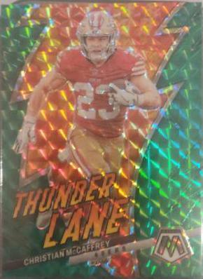 Christian McCaffrey [Green] #TL-CMC Prices | 2023 Panini Mosaic Thunder ...