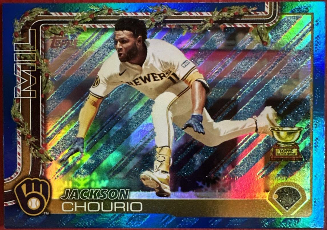 Jackson Chourio [Blue Metallic Glitter] #H182 Prices | 2025 Topps ...