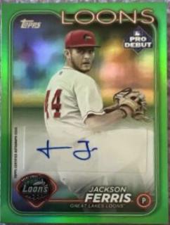 Jackson Ferris [Green Autograph] #PD-109 Prices | 2024 Topps Pro Debut ...