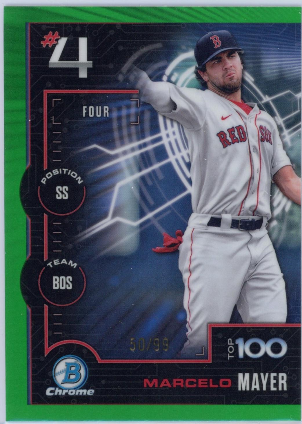Marcelo Mayer [Green] #BTP-4 Prices | 2025 Bowman Scouts Top 100 ...