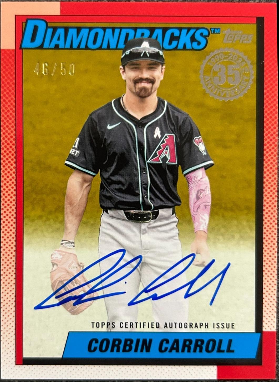 Corbin Carroll [Gold] #90AU-CC Prices | 2025 Topps Update 1990 ...