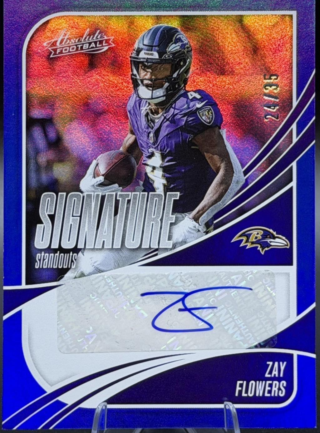 Zay Flowers [Blue] #SS-ZFS Prices | 2025 Panini Absolute Signature ...