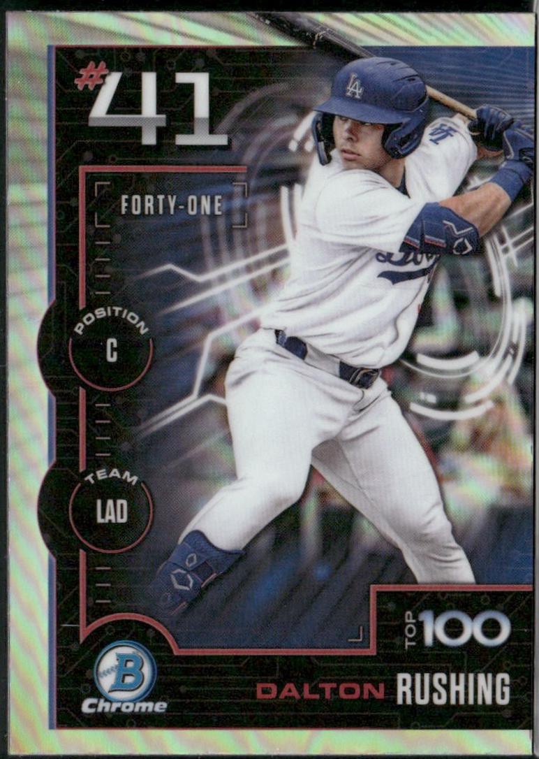 Dalton Rushing #BTP-41 Prices | 2025 Bowman Scouts Top 100 | Baseball Cards