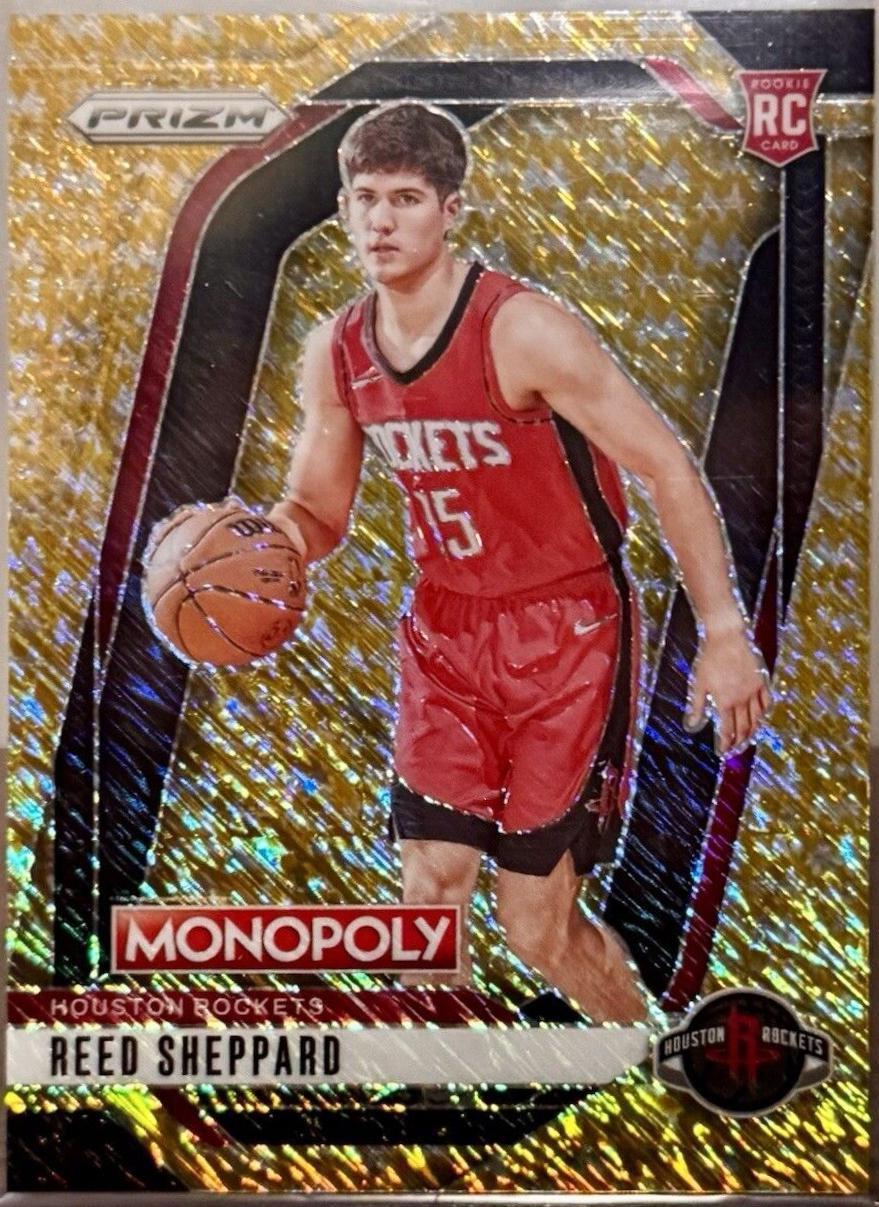 Reed Sheppard [Gold Shimmer] #72 Prices | 2024 Panini Prizm Monopoly ...