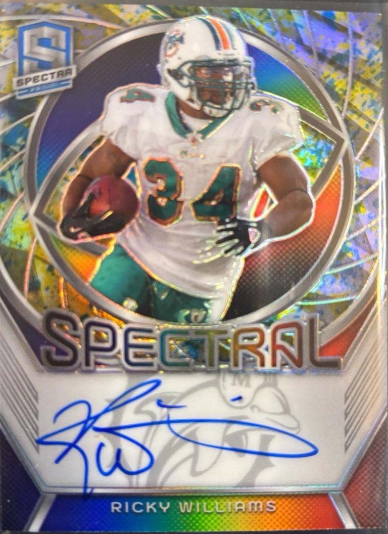 Ricky Williams [Neon Splatter] #SS-RWS Prices | 2024 Panini Spectra ...