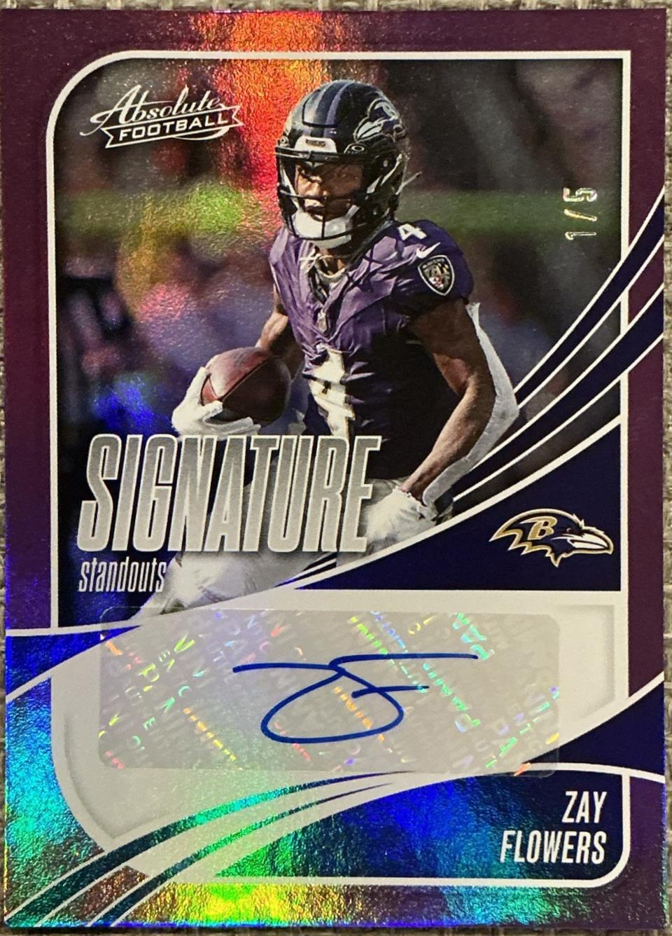 Zay Flowers [Purple] #SS-ZFS Prices | 2025 Panini Absolute Signature ...