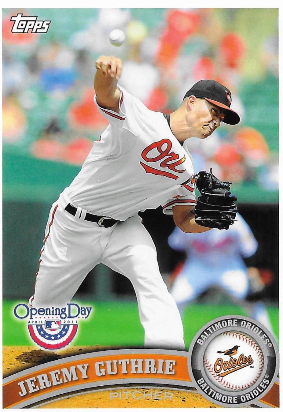 Jeremy Guthrie #143 Prices | 2011 Topps Opening Day | Baseball Cards