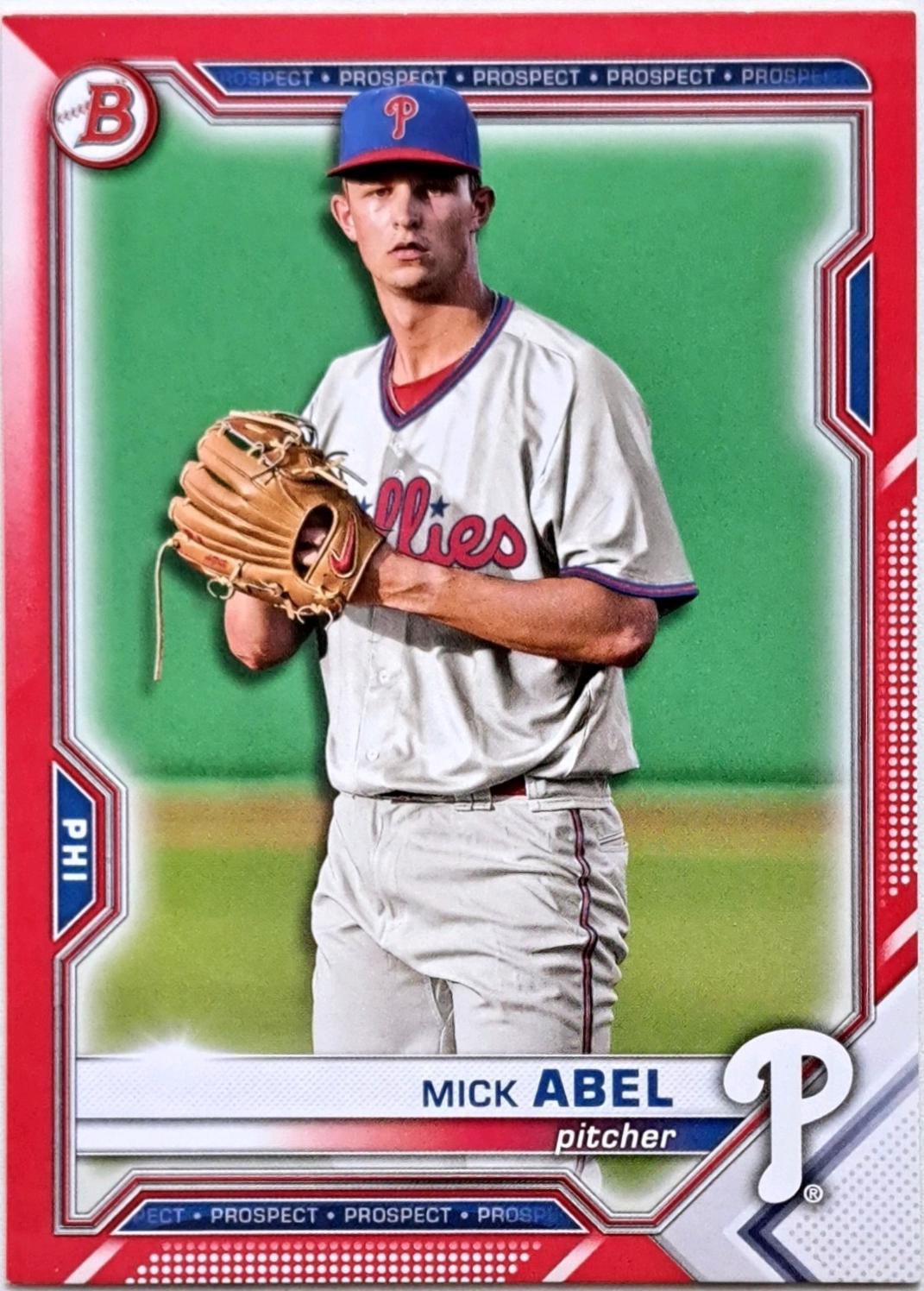 Mick Abel [Red] #BD-72 Prices | 2021 Bowman Draft | Baseball Cards