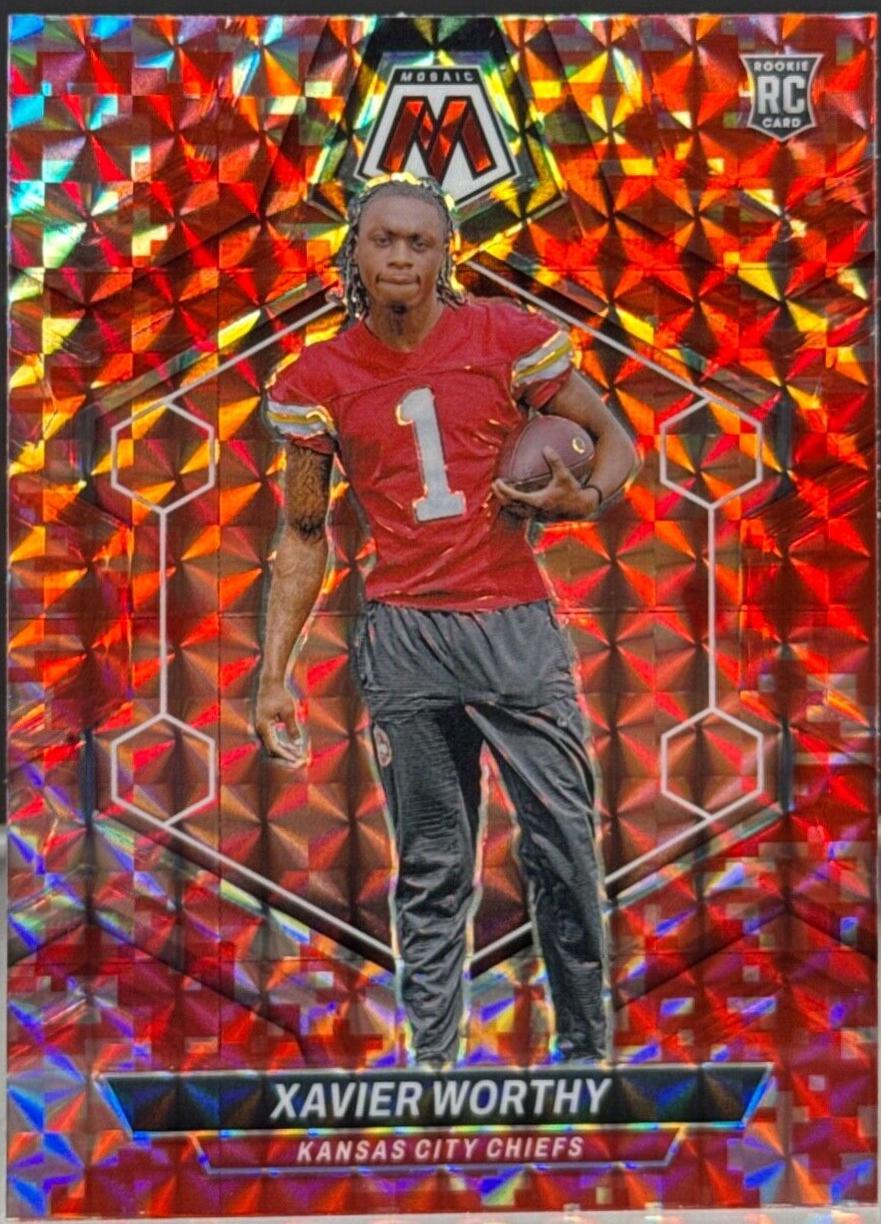 Xavier Worthy [Camo Red] #328 Prices | 2024 Panini Mosaic | Football Cards