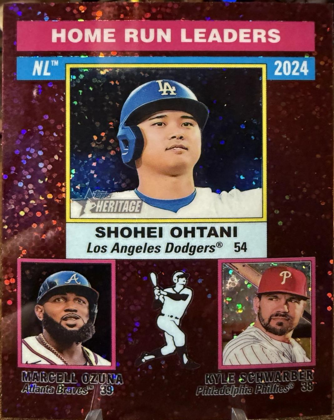 Kyle Schwarber / Marcell Ozuna / Shohei Ohtani [Burgundy Sparkle] #193 ...