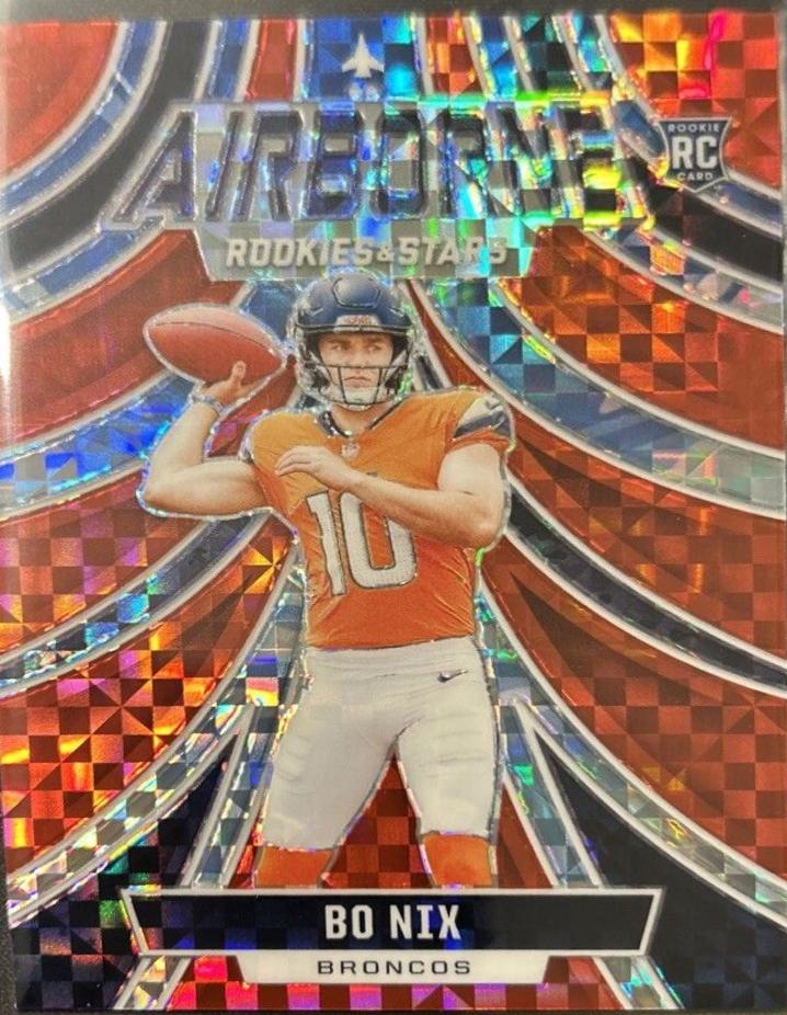 Bo Nix [Red Plaid] #A-BNX Prices [Rookie] | 2024 Panini Rookies & Stars ...