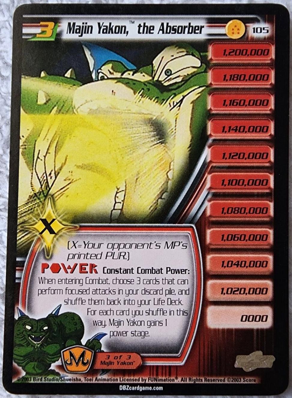 Majin Yakon the Absorber 105 Prices | Dragon Ball Z Babidi Saga ...