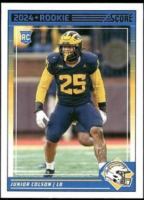 Junior Colson #359 Prices [Rookie] | 2024 Panini Score | Football Cards