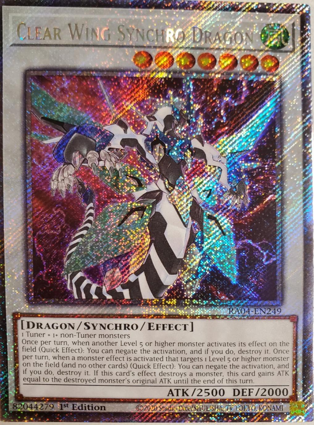 Clear Wing Synchro Dragon RA04-EN249 Prices | YuGiOh Quarter Century ...