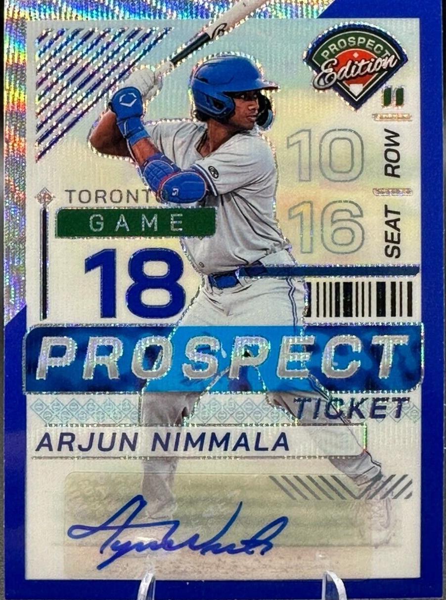 Arjun Nimmala [Blue Wave Holo Ticket Signature] #42 Prices | 2024 ...