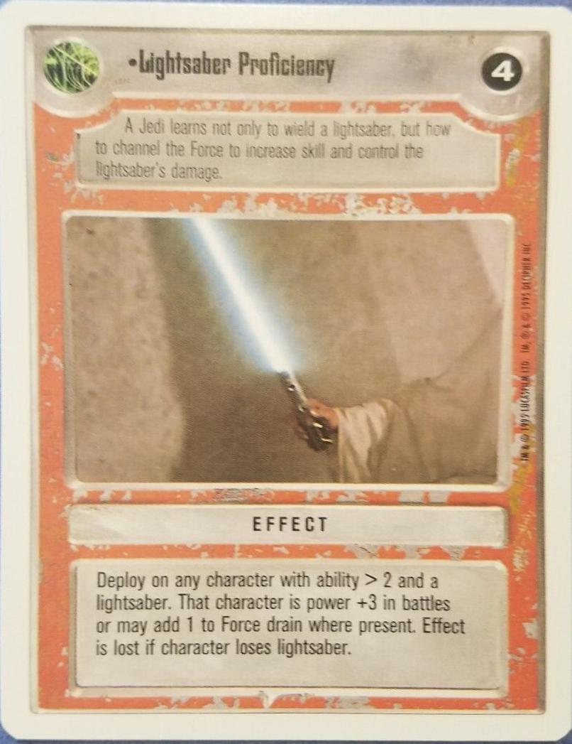 Lightsaber Proficiency Prices | Star Wars CCG Premiere | Star Wars Cards