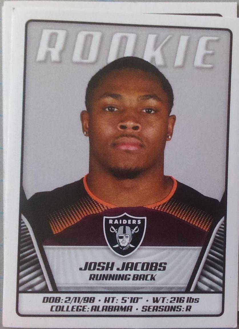 Josh Jacobs #276 Prices [Rookie] | 2019 Panini NFL Sticker Collection ...