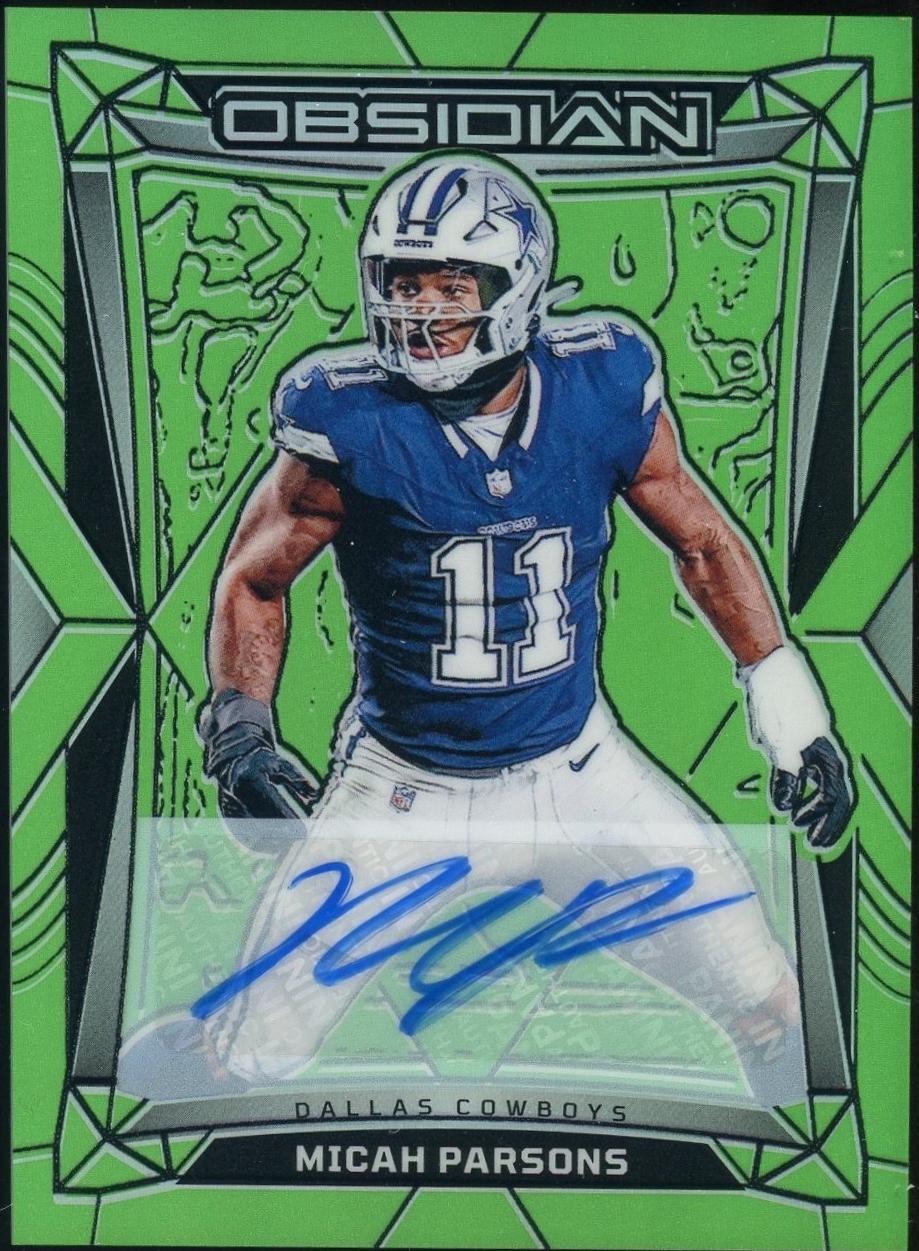Micah Parsons [Signature Green] #52 Prices | 2024 Panini Obsidian ...