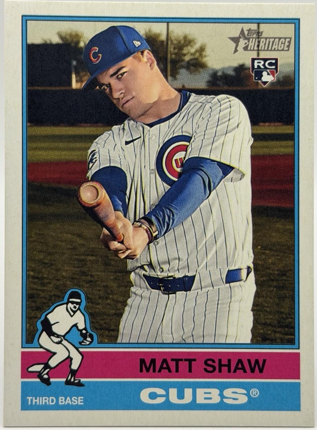 Matt Shaw [Flipped Bat Variation] #712 Prices | 2025 Topps Heritage ...