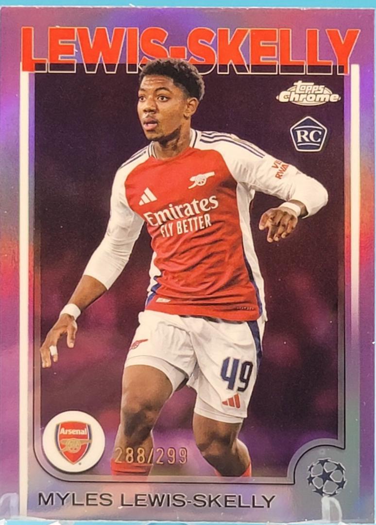 Myles Lewis-Skelly [Violet Refractor] #154 Prices | 2024 Topps Chrome ...