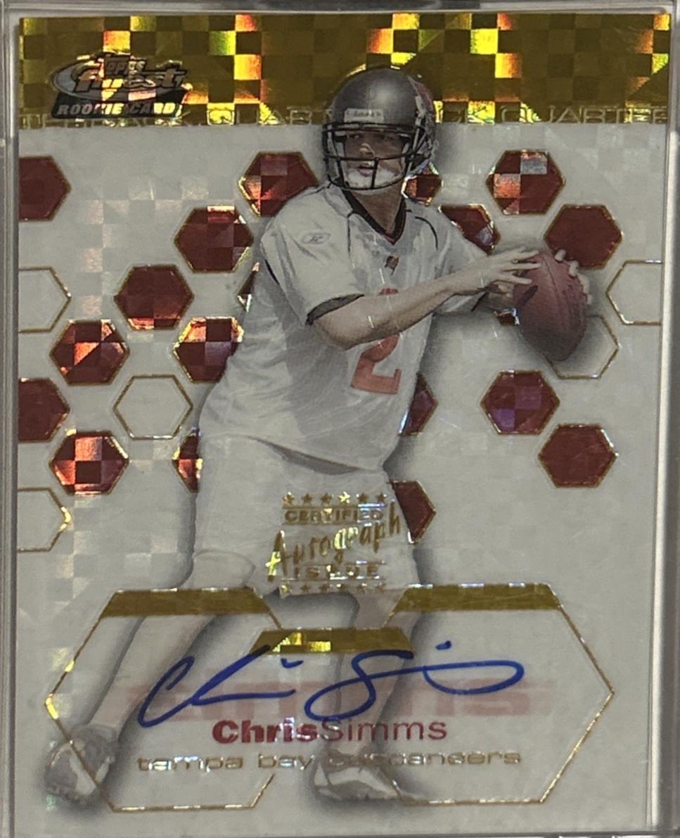 Chris Simms [Autograph Gold Xfractor] #121 Prices | 2003 Topps Finest ...