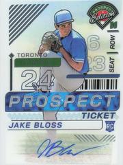 Jake Bloss [Holo Ticket Signature] #186 Prices | 2024 Panini Prospect ...
