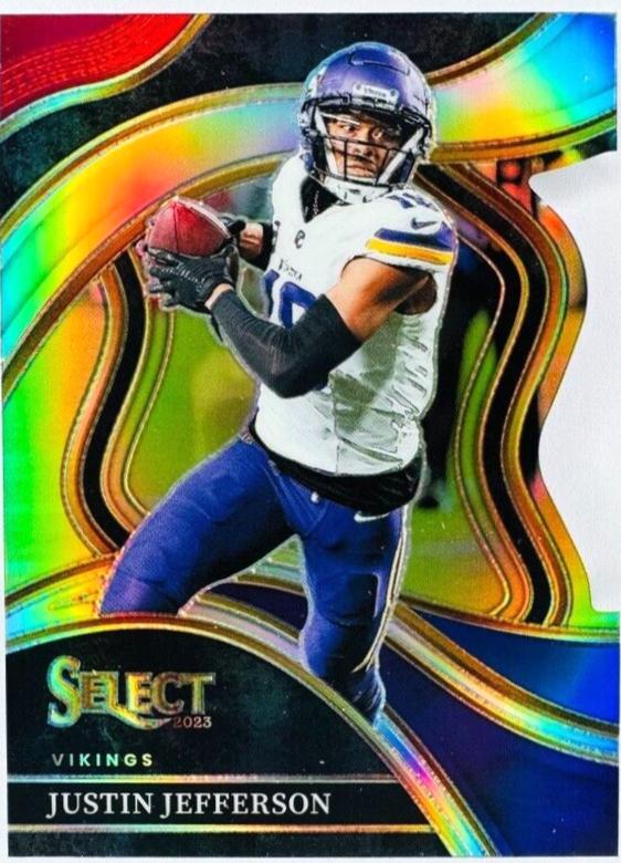 Justin Jefferson [Red Blue Prizm Die-Cut] #247 Prices | 2023 Panini ...