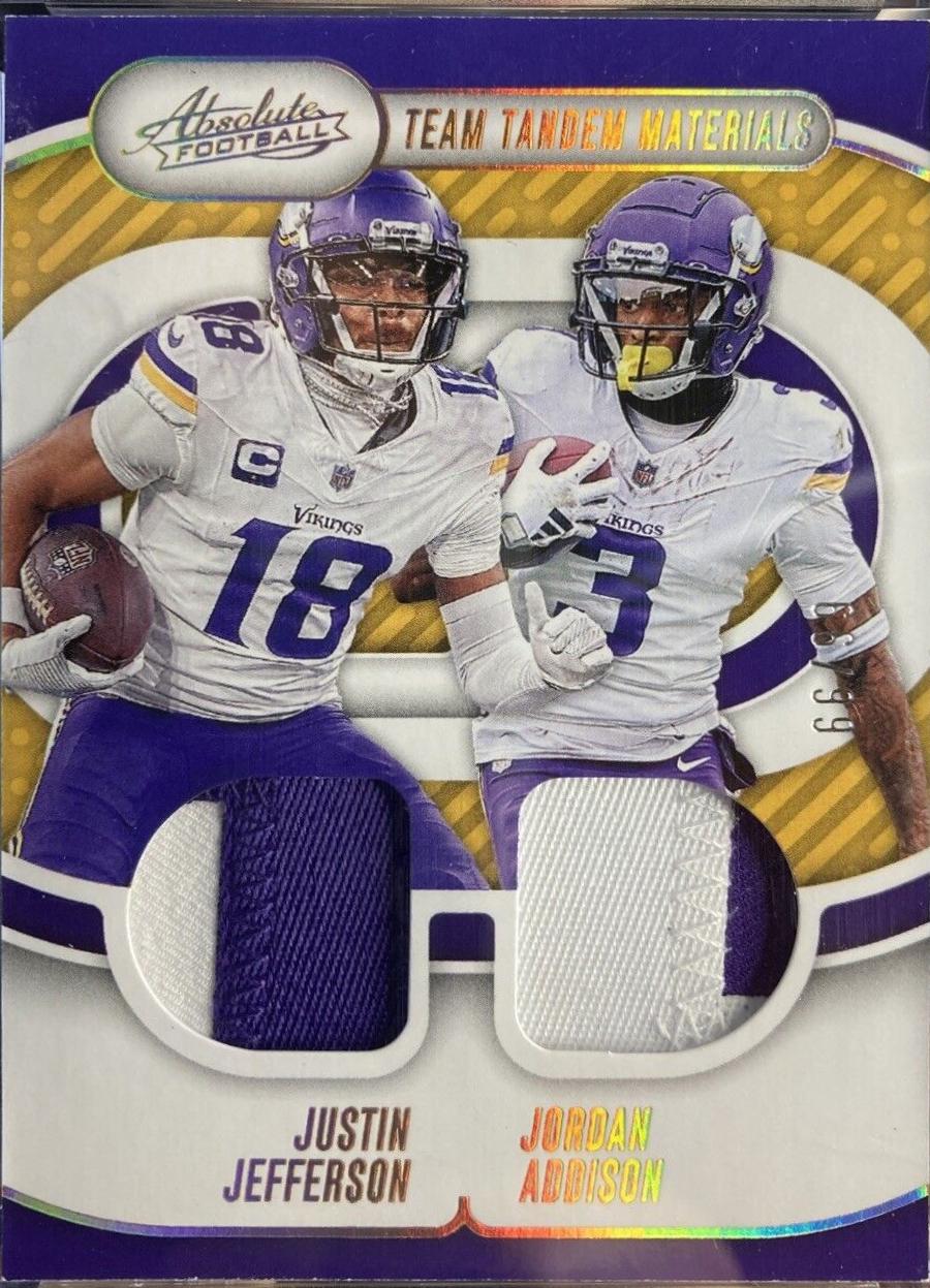 Justin Jefferson / Jordan Addison [Gold] #TTM-MIN Prices | 2024 Panini ...
