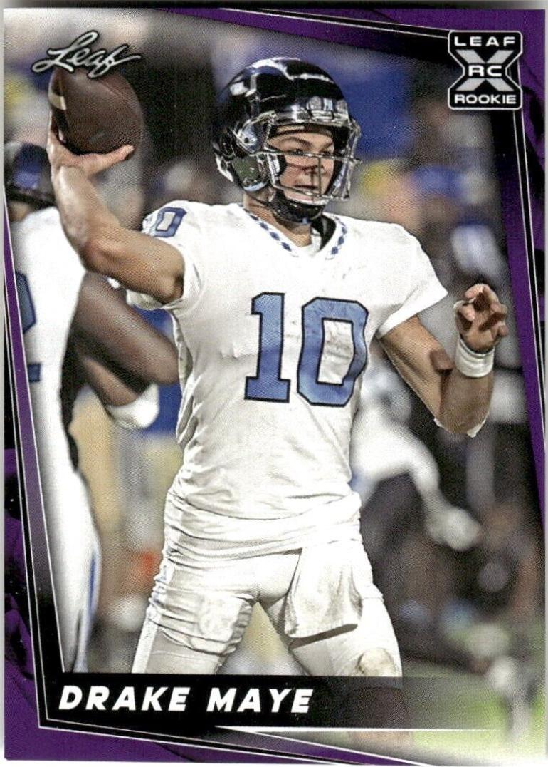 Drake Maye [Purple] #50 Prices | 2024 Leaf | Football Cards