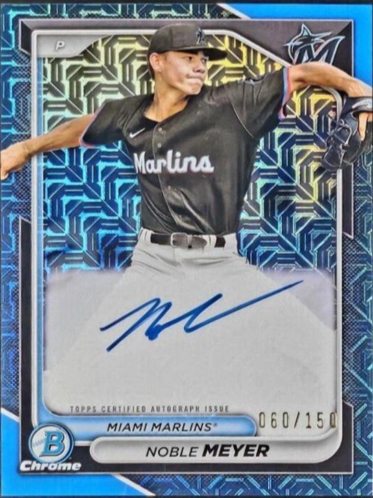 Noble Meyer [Blue Mojo Refractor] #BMA-NM Prices | 2024 Bowman Chrome ...