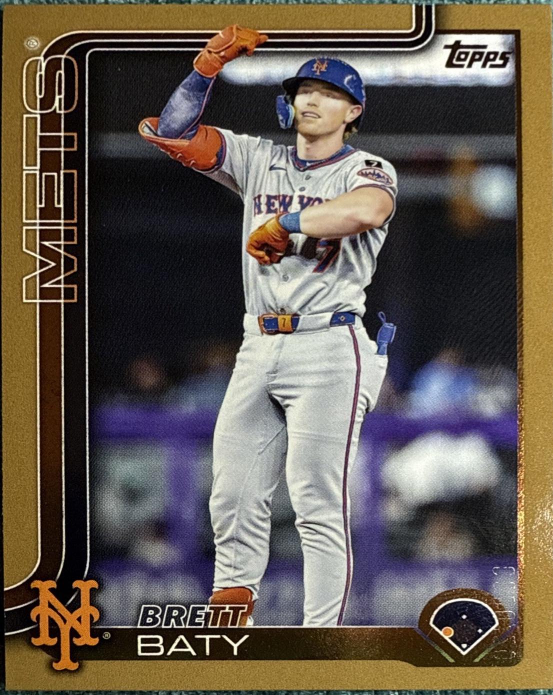 Brett Baty [Gold Border] #US155 Prices | 2025 Topps Update | Baseball Cards