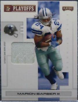 Marion Barber [Material Red Prime] #27 Prices | 2007 Playoffs NFL ...