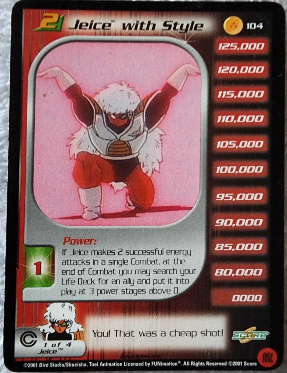 Jeice with Style 104 Prices | Dragon Ball Z Trunks Saga | Dragon Ball Cards