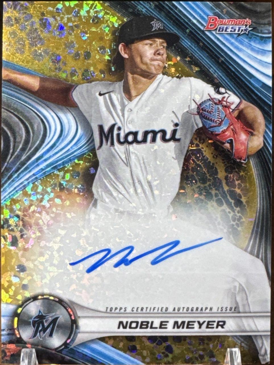 Noble Meyer [Gold Mini-Diamond Refractor] #B24-NM Prices | 2024 Bowman ...