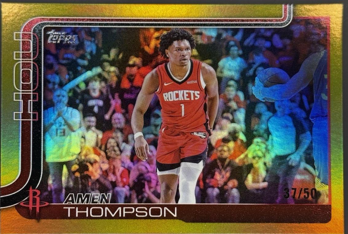 Amen Thompson [Gold Rainbow] #297 Prices | 2025 Topps | Basketball Cards